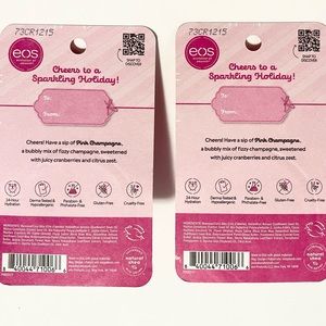 eos | Makeup | 5 For 25 Nwt 2 X Eos Pink Champagne Lip Balm Sphere ...
